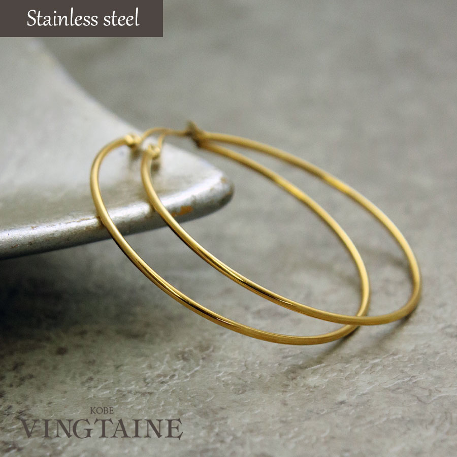 商品説明華奢なシルエットのシンプルなフープピアス。キャッチレスなので着脱しやすく、落とす心配がないのも嬉しいポイント。Sサイズだと少し物足りないという方はちょっぴりサイズアップしたMサイズがお勧め。お肌に優しいステンレスアクセサリーなので、...