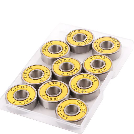 星(塗り潰し)ベアリング:10個入りスケートボードベアリング内径8mm、外径22mm、全幅7mm、黄色 星(塗り潰し)ダブルキャップシール:608 2RSスケートボードベアリングには、非接触式の取り外し可能なシールドが付いており、簡単にクリ...