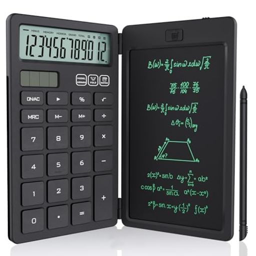 1【電子メモ&amp;電卓一体型・ワンタッチメモ消去】 電子メモパッドに電卓機能を搭載した便利なデザインです。一度のタッチでメモした内容をすぐに消去できます。また、メモロック機能により、計算結果や重要なメモを誤って消してしまう心配もありませ...