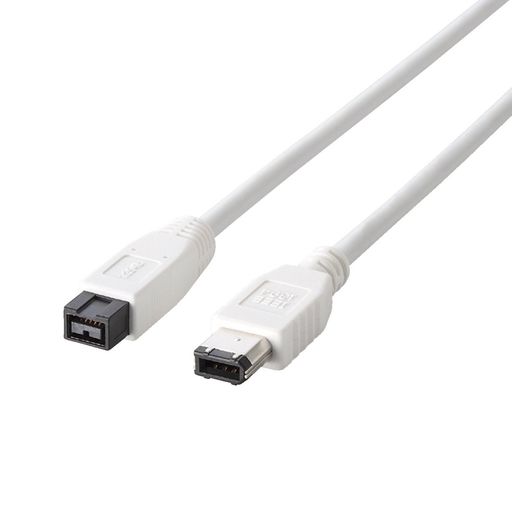 IEEE1394b(9ピン)端子を装備したパソコンと、IEEE1394(6ピン)端子を装備したハードディスクドライブなどを接続できるFireWireケーブルです。 最大400Mbpsのデータ転送が可能です。 外部ノイズの干渉を受けにくいツイ...
