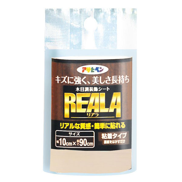 商品仕様 メーカー：（株）アサヒペン ・サイズ：幅10×長さ90cm ・柄：RL-1 ・重量：20g ・材質：基材　オレフィン/粘着剤　アクリル樹脂/裏紙　紙 ここに注目 ・シートの表面強度は10倍。(自社製品比) ・キズに強く、美しさが長...