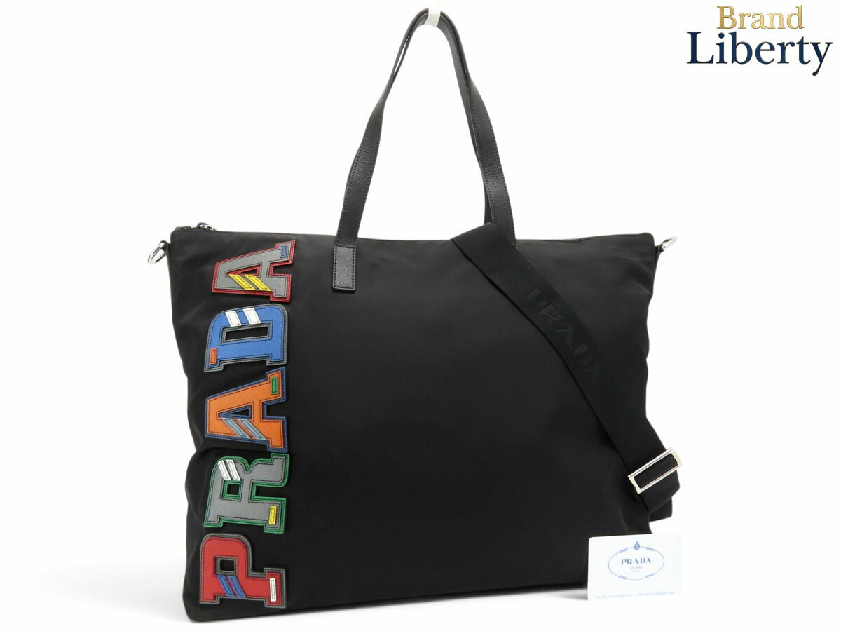 ● ブランドプラダ　PRADA ● 商品名ナイロン キャラクター サフィアーノ　2WAY トートバッグ　ハンドバッグ　ショルダーバッグ ● サイズW：下部41cm/上部50cm　H：34cm　D：20cm　ショルダー最大：約130cm ● ...