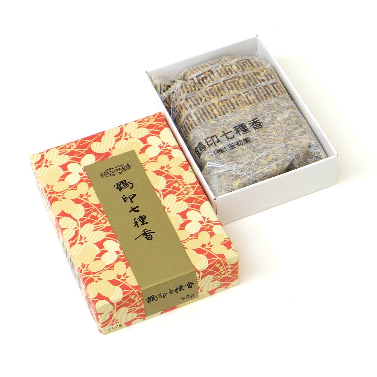 インド産白檀を主体に配合されたお焼香です。 普段のお部屋香としてもどうぞ。 ●おもな原材料／桂皮、かっ香、山奈、インド産白檀、丁子、龍脳、香料類 ●内容量／30g ※実店舗でも販売しているため、在庫切れの場合がございます。 その際は1週間〜...