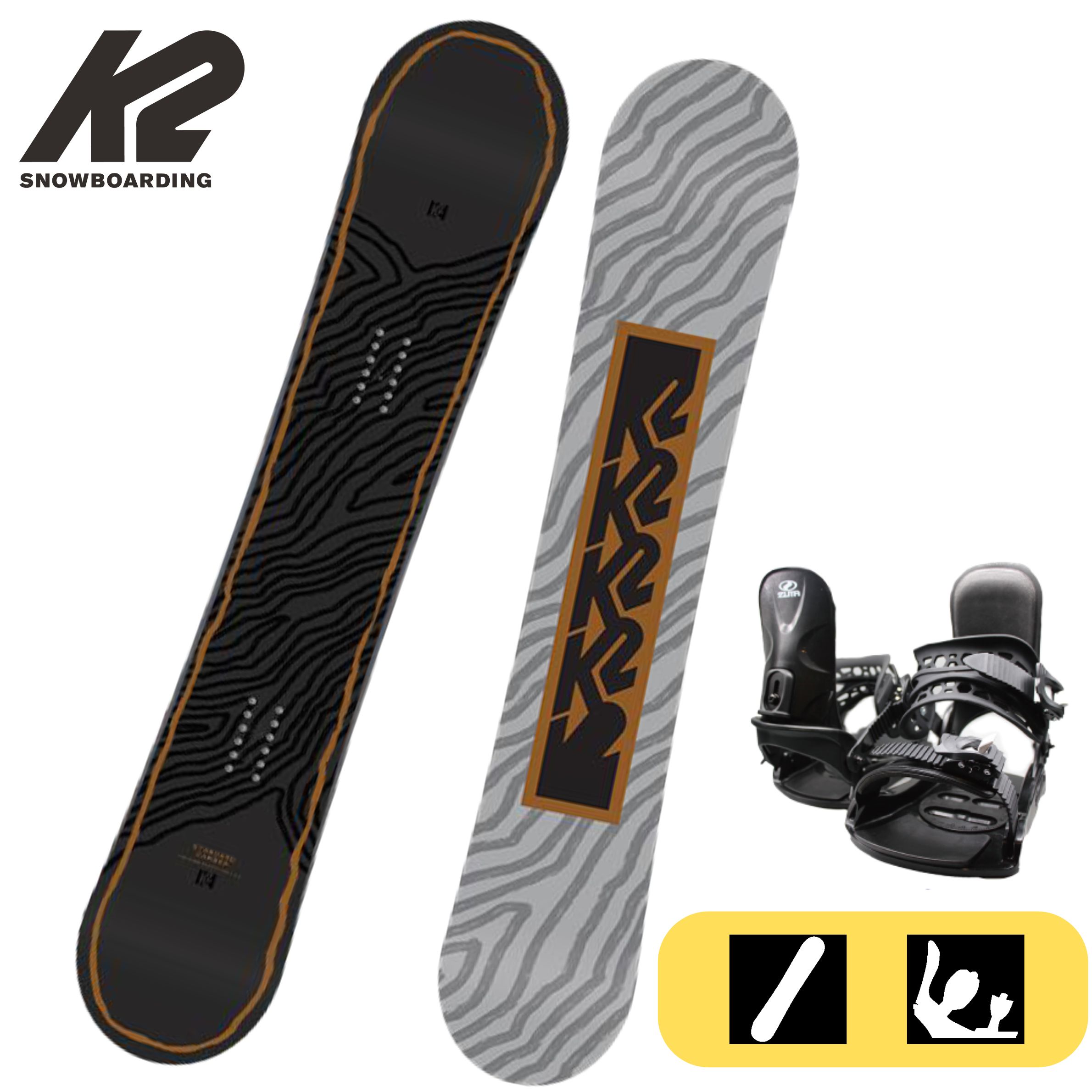 スノーボード ブランド：K2 モデル：STANDARD CAMBER メーカー希望小売価格￥63,800税込 形状：ツイン・コンビネーションキャンバー サイズ：4種類 147cm,152cm,155cm,158cm KEY FEATURES...