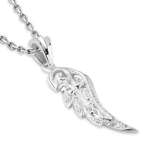 ■FREE STYLE/フリースタイル【ペンダント、ネックレス】└【タイプ】 シルバー925フェザー、羽ウイング翼、ブラックCZジルコニア、ペア【素材:シルバー】 ［要確認］メーカー取寄せ時2-4日/メーカー欠品時の納期2-3週間(在庫、詳...