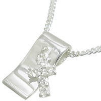 ■FREE STYLE/フリースタイル【ペンダント、ネックレス】 └【タイプ】 キュービック CZ キュービックジルコニア シルバー925クロス十字架、プレート、ストーン石、キュービックジルコニアクリア [オススメチェーン] ◎画像と同一 ...