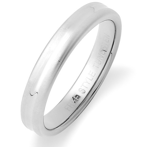 ■FREE STYLE/フリースタイル【リング指輪】 └【タイプ】 カラー、ペア【素材タングステン】 ［要確認］メーカー取寄せ時2-4日/メーカー欠品時の納期2-3週間(在庫、詳細納期は要問合せ) ★シンプルな逆甲丸にさり気ないラインアクセ...