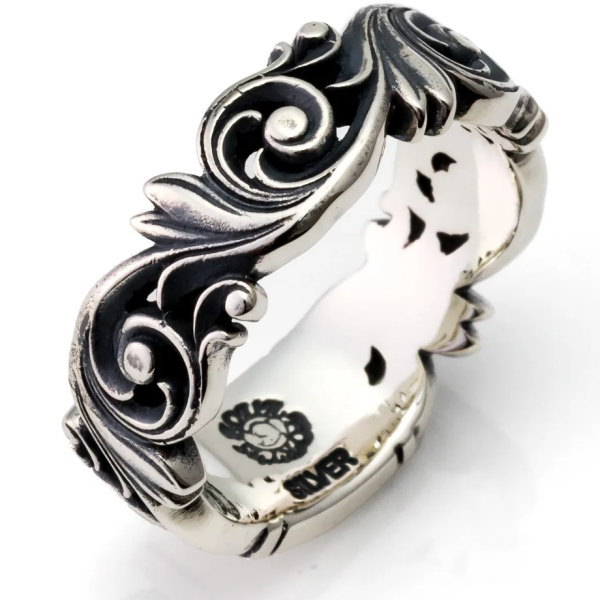 ■AQUA SILVER/アクアシルバー【リング】└【タイプ】 シルバー925 ギフト、グラデーションプレシード加工 、羽フェザー翼、トライバル唐草【素材:シルバー】 ［要確認］メーカー取寄せ時2-4日/メーカー欠品時の納期2-4週間(在庫...