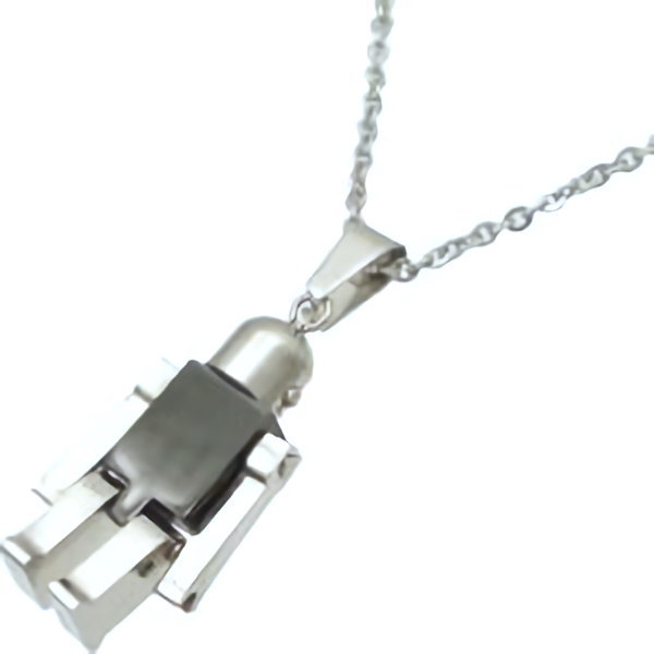 ■ノンブランド 【 ペンダント ネックレス 】 └【タイプ】 ステンレスペンダント Stainless ステンレス カラー ペア バレンタイン【素材:ステンレス/PVD薄膜蒸着カラー加工】 ★激カワなロボットがブラックカラーのペンダントにな...