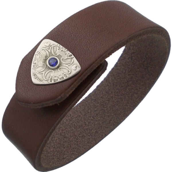 ■ノンブランド 【 ブレスレット、バングル 】 └【タイプ】 シルバー925 革 本革 サドルレザー デンマーク クローネ 幸福 父の日 入学 卒業 就職 ギフト 誕生石 ガーネット アメシスト アクアマリン ダイヤモンド エメラルド ムー...