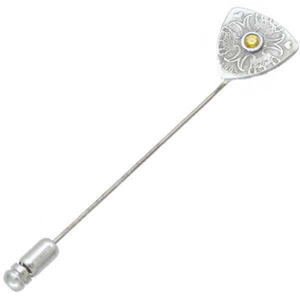 ■ノンブランド 【 ピンバッチ ラペルピン 】 └【タイプ】 キュービック CZ キュービックジルコニア シルバー925 父の日 入学 卒業 就職 傘寿 米寿 ギフト 誕生石 幸運 財運 厄除け 繁栄 守り神 プレゼント 弁財天 黄 ラッキ...