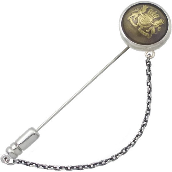 ■ノンブランド 【 ピンバッチ ラペルピン 】 └【タイプ】 真鍮 ブラス ボタン アンティーク 百獣の王 安定 希望 誠実 忠誠 シルバー925 父の日 入学 卒業 就職 ギフト 誕生石 幸運 財運 厄除け 繁栄 守り神 プレゼント 弁財...