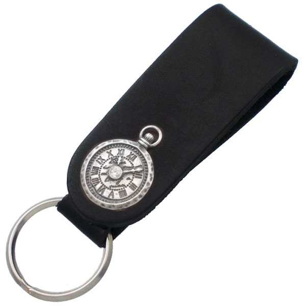 ■ノンブランド 【 キーホルダー、キーチェーン 】 └【タイプ】 ジルコニア 卒寿 白寿 百寿 キュービック CZ キュービックジルコニア シルバー925 革 本革 サドルレザー ふしぎの国のアリス ルイス・キャロル 三月ウサギ 布告役 懐...