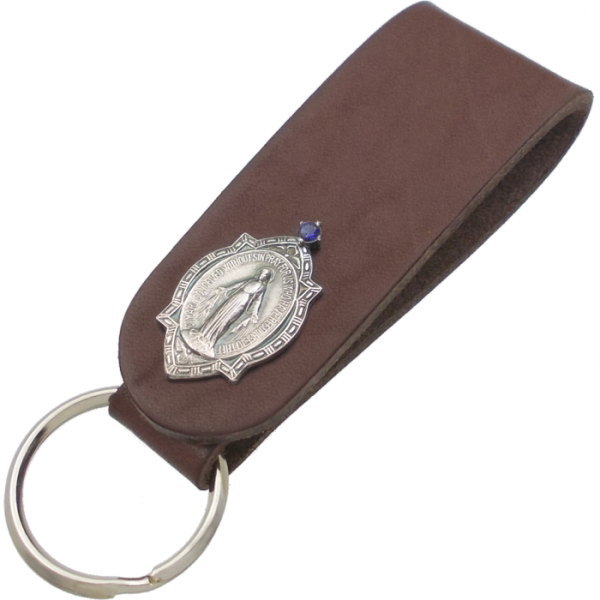 ■ノンブランド 【 キーホルダー、キーチェーン 】 └【タイプ】 シルバー925 革 本革 サドルレザー 幸せのコイン メダイ マリア像 奇跡のメダイユ 聖母 ハート 心臓 レリーフ 主の祈り アンティーク 幸福 父の日 入学 卒業 就職 ...