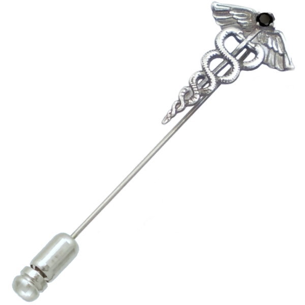 ■ノンブランド 【 ピンバッチ ラペルピン 】 └【タイプ】 キュービック CZ キュービックジルコニア シルバー925 ケリュケイオン カードゥーケウス カドゥケウス 伝令使の杖 ヘルメースの翼 ギリシャ神話 ヘルメース 医の紋章 ロゴ ...