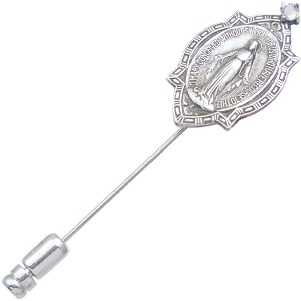 ■ノンブランド 【 ピンバッチ ラペルピン 】 └【タイプ】 シルバー925 メダイ マリア像 奇跡のメダイユ 聖母 ハート 心臓 レリーフ アンティーク 父の日 入学 卒業 就職 ギフト 誕生石 ガーネット アメシスト アクアマリン ダイ...