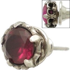 ■ノンブランド 【 イヤリング ピアス 】 └【タイプ】 シルバー925スタッズ パンク ロック クリアキュービックジルコニア ブルースピネル バレンタイン【素材:シルバー】［要確認］メーカー取寄せ時2-4日/メーカー欠品時の納期約2週間(...