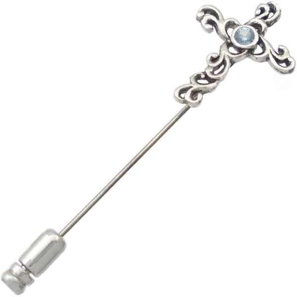 ■ノンブランド 【 ピンバッチ ラペルピン 】 └【タイプ】 シルバー925 アラベスク 唐草 スクロール 縁起 クロス 十字架 ギフト 父の日 入学 卒業 就職 ギフト 誕生石 ガーネット アメシスト アクアマリン ダイヤモンド エメラル...