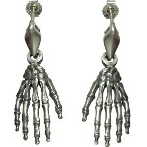 ■sou designs/ソウデザインズ【イヤリング、ピアス】 └【タイプ】シルバー925、真鍮使用、スカル骸骨ドクロ、スタッズ、クロスボーン、チェーン、ギフト【素材:シルバー】 ［要確認］納期、原則受注生産につき納期約3-4週間(在庫、詳...