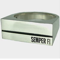 ■SEMPER FI/ゼンパーフィ【リング】 └【タイプ】 ロゴ、シンプルライン、スクエア、フラット、ボックスBOX【素材:シルバー】 ［要確認］納期、メーカー取寄せ時2-4日/メーカー欠品時の納期2-3週間(在庫、詳細納期は要問合せ) 付...