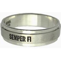 ■SEMPER FI/ゼンパーフィ【リング】 └【タイプ】 ロゴ、シンプル、マッドライン、ヒラウチ、ツートンカラー【素材:シルバー】 ［要確認］納期、メーカー取寄せ時2-4日/メーカー欠品時の納期2-3週間(在庫、詳細納期は要問合せ) 付属...