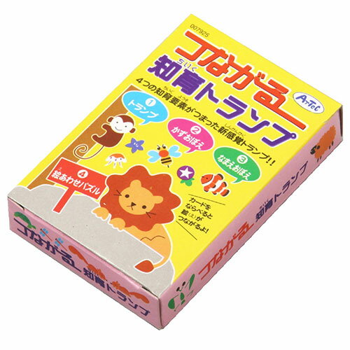 知育玩具4つの遊び方(トランプ、なまえおぼえ、かずおぼえ、絵あわせパズル)ができる新感覚トランプ!!商品サイズ(単位mm):カード:56×86mm セット内容:カード54枚 重量(g):73g 材質:紙 包装サイズ:89x58x19mm 生...