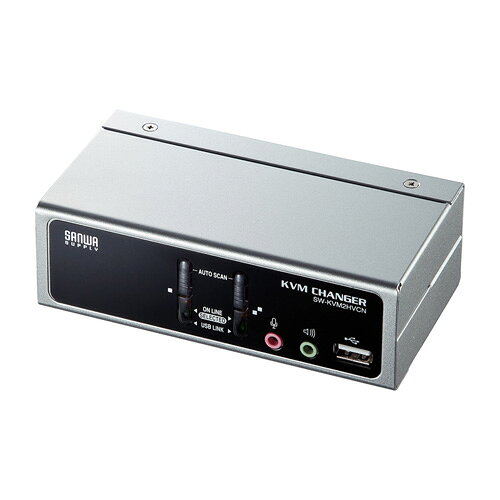 ディスプレイエミュレーション機能を搭載し、USB&PS/2コンソール両対応でUSB2.0ハブも共有できる2ポートKVMスイッチ●1組のキーボード・マウス・ディスプレイで2台のパソコンを切り替えて使用できます。 ●キーボードとマウスは同梱のU...