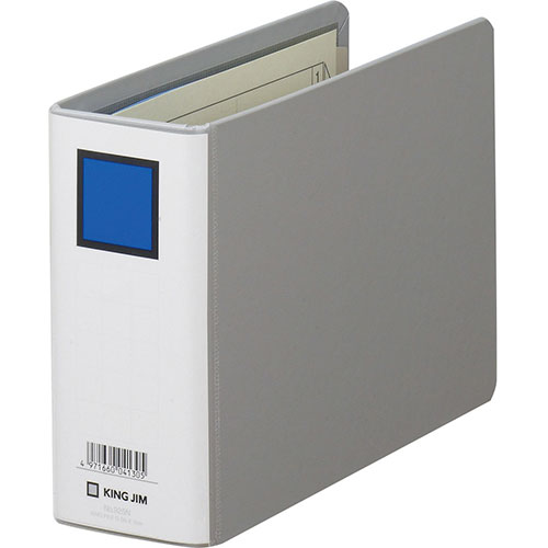 中途の抜き差しが多い書類に便利なパイプ式とじ具。もっともポピュラーなタイプです。キングジムの定番事務用品●カラー:グレー ●素材:紙 ●生産国:日本