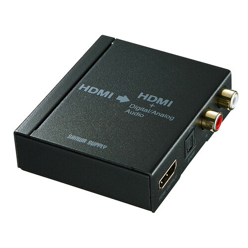 HDMI信号(映像・音声)から音声信号を分離し光デジタル出力・アナログ音声出力に変換できるHDMI信号オーディオ分離器●パソコンやHDMI映像機器のHDMI信号から音声信号を分離し、光デジタル信号・アナログ音声信号に変換し出力させることがで...