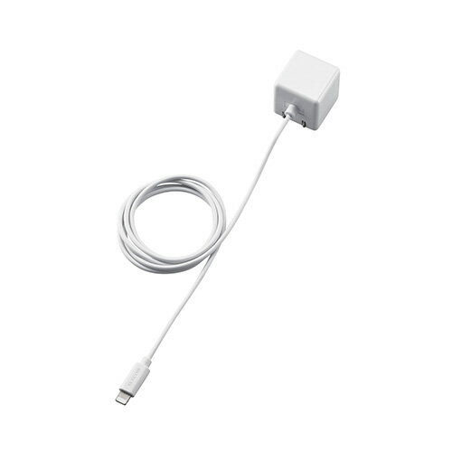 家庭用コンセントからLightningコネクタ搭載のiPhoneやiPad、iPodを充電できるLightningケーブル一体型のAC充電器です。ケーブルの長さは1mです。家庭用コンセントからLightningコネクタ搭載のiPhoneやi...