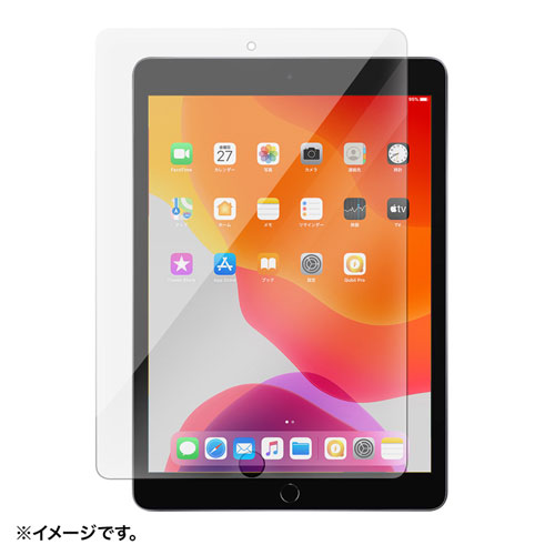 第7世代iPad10.2インチ用強化ガラスフィルム日本製ガラス素材を使用した強化ガラスで液晶画面を守ります。 接着面にシリコン素材を使用しているので、液晶画面を含め表全体にぴったり貼り付きます。(カメラ、ホームボタン部などを除く) 両面テー...