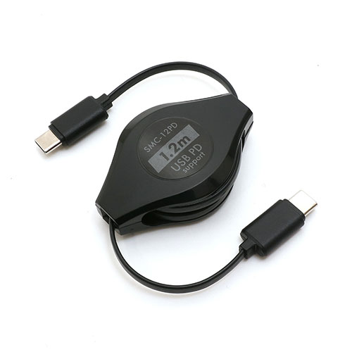 超急速充電 USB PD対応 USB Type-Cケーブル コードリールタイプで持ち運びに最適ケーブル巻き取り式で持ち歩きにも便利 超急速充電を可能にするUSB PD規格に対応 充電・通信両対応 環境にやさしいRoHS指令対応(10物質)ケ...