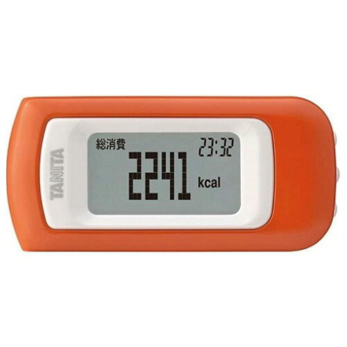 メーカー名：タニタ 型式：EZ-064-OR JAN：4904785506404 寸法（幅×高さ×奥行）：71×33×15mm 質量（※電池含む）：約28g 材質：ABS、PC 表示内容：歩数、歩行時間、歩行距離、活動エネルギー量、目標達成...