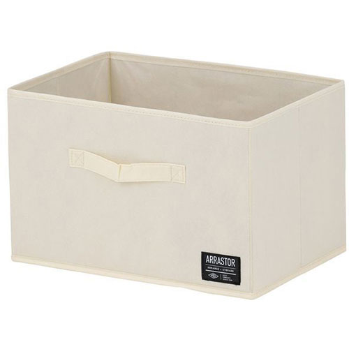 デザインストレージBOX3個入 アイボリー 〇小物をすっきり収納出来る!デザインストレージBOXです。 〇カラーボックスにぴったりサイズの収納BOX。 〇出し入れしやすい取っ手付き! 〇使わない時は折りたたんでコンパクトに収納可能♪ 本体サ...