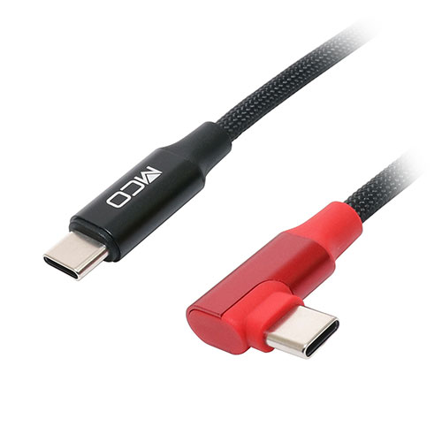 USB PD 対応でeMarker内蔵のL字型USB Type-C 充電ケーブル 高耐久でやわらかく絡みにくいファブリックケーブルなので取り回しやすい ●大容量充電を可能にするUSB PD対応Type-C 充電ケーブル ●片側L型コネクタ採...