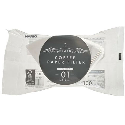 ペガサス コーヒーペーパーフィルター 1〜2杯用 100枚入 ○ペガサスドリッパー 01(1-2杯用)にお使いいただけるペーパーフィルター 個装サイズ : 幅230×奥130×高さ35mm 本体重量 : 78g 素材 : パルプ 生産国 :...