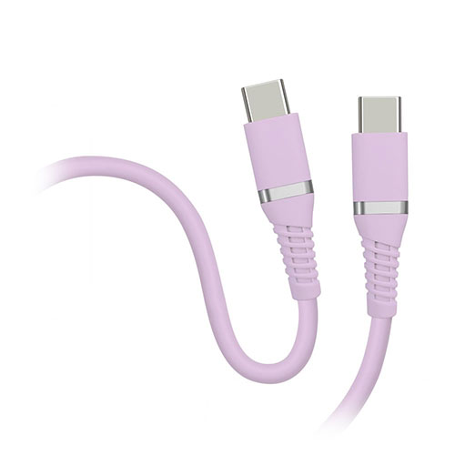 シリコン素材で絡まりにくい充電ケーブルです。 触り心地の良いシリコン素材を採用し、やわらかで絡みにくい充電ケーブルです。PD100Wに対応しておりますので、端末の高速充電や対応しているノートPCへの充電が可能です。 ●ケーブル長さ : 1m...