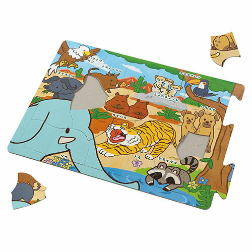 3つの難易度から選べる!3つ繋げて大迫力のパズル! 動物大集合のパズルです。別売の難易度の違う2種類のパズルを繋げると大迫力のパズルが完成します。20ピース。 ●商品サイズ : 365×267×3mm ●セット内容 : 本体のみ ●1個重量...