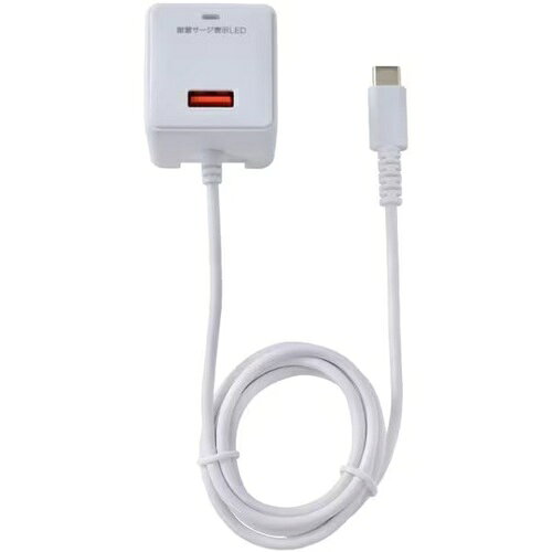メーカー：朝日電器JAN：4901087229819型番：CHCR-SPA10WH■商品説明■●耐雷サージ機能内蔵なので、大切な機器を落雷から守ります。●USB　PD対応なので、最大20Wの急速充電が可能です。●コネクターの根本を長くするこ...