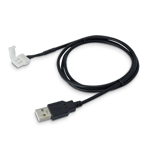 カットした単色テープLEDをUSB電源に接続カットして残った部分をUSB電源に接続して増設することができます。ピン数 : 2ピン ケーブル長 : 約100cm 端子 : USB(A)オス 対応テープLED型番 : JTT製 TPLED1M-...