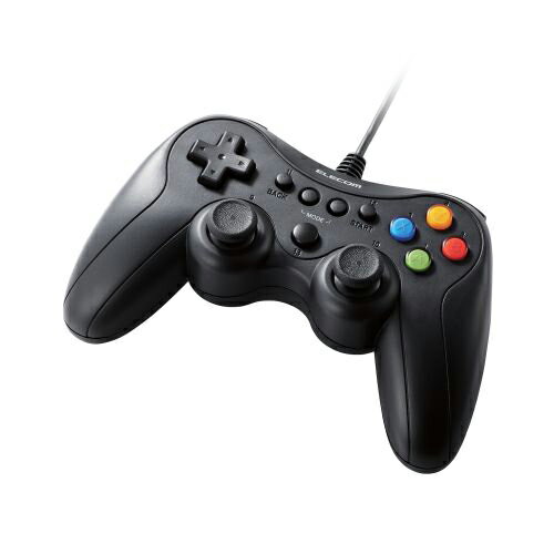 ELECOM GAMING 有線FPSゲームパッド GP30SV■メカニカルトリガーとスティックカスタマイズに対応したFPS特化仕様のストレート配置(PS系)の13ボタン有線振動対応ゲームパッド。 ■XInputとDirectInputの両...