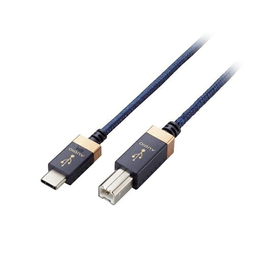 USBオーディオケーブル(USB2.0 Standard-B to USB Type-C(TM))■USB Type-C(TM)コネクターからの音声入出力に対応したパソコンやスマートフォンと、USB2.0-Bコネクターからの音声入出力に対応...