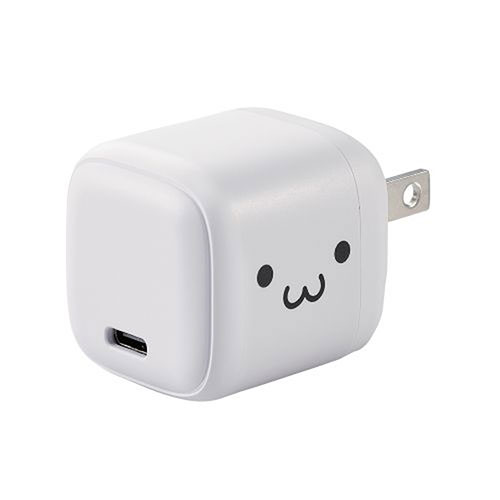 AC充電器 スマホ・タブレット用 USB Power Delivery 30W USB-C1ポート しろちゃん■USB Power Deliveryに対応したUSB Type-C(TM)ポートを搭載し、対応するスマートフォン、タブレット、ノ...