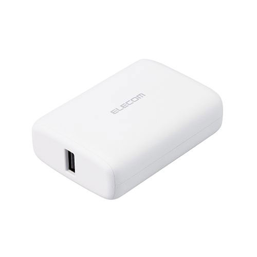 モバイルバッテリー リチウムイオン電池 USB PD 20W 10000mAh USB Type-C入出力×1 USB-A出力×1 ホワイト■USB Power Delivery 20W出力に対応し、対応機器を超高速充電できる、10000m...