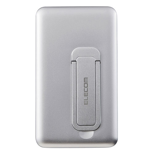 モバイルバッテリー リチウムイオン電池 ワイヤレス充電器 マグネット対応 スタンド付き 10000mAh 20W USB-C入出力×2 ホワイト■MagSafe対応iPhoneにマグネットで取り付け、7.5Wでワイヤレス充電できるモバイルバ...