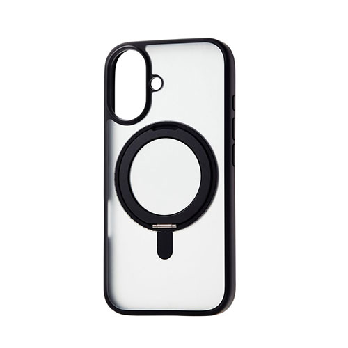 iPhone 16 ハイブリッドケース MAGKEEP スタンド ブラック■磁力装着タイプのワイヤレス充電器に対応した“MAGKEEP”シリーズ。側面には弾力性のあるTPU(熱可塑性ポリウレタン)素材を、背面には強じんで透明度の高いポリカー...