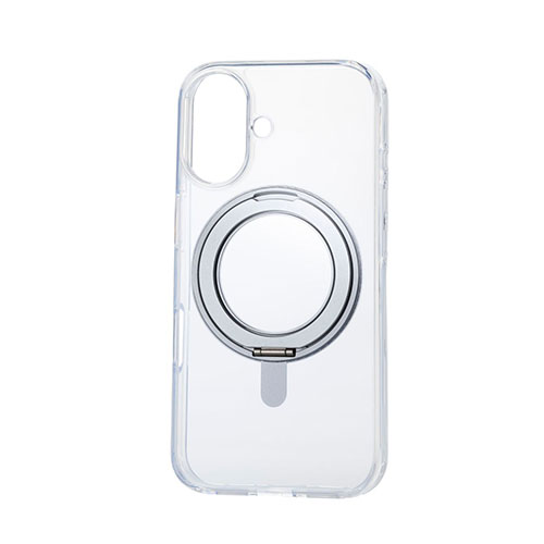 iPhone 16 ハイブリッドケース MAGKEEP スタンド グレー■磁力装着タイプのワイヤレス充電器に対応した“MAGKEEP”シリーズ。側面には弾力性のあるTPU(熱可塑性ポリウレタン)素材を、背面には強じんで透明度の高いポリカーボ...