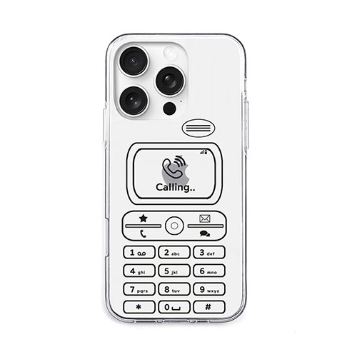 ソフトクリアケース for iPhone 16 Pro レトロコールAKAN「ソフトクリアケース」は、透明TPUケースにユニークな可愛いイラストが入ったケースです。 ●ユニークで可愛いイラスト ユニークなゆるカワいいイラストのクリアケースで...