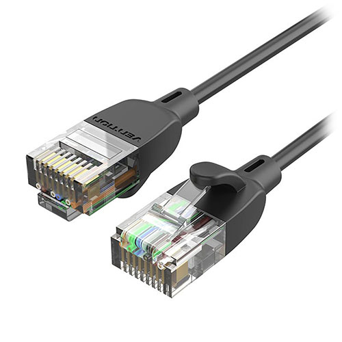 CAT6a UTP LANケーブル スリム&ポータブル 1.5M Black【VENTION LANケーブルの長さは以下の長さを取り扱いしております】 LANケーブル0.5m、LANケーブル1m、LANケーブル1.5m、LANケーブル2m、...