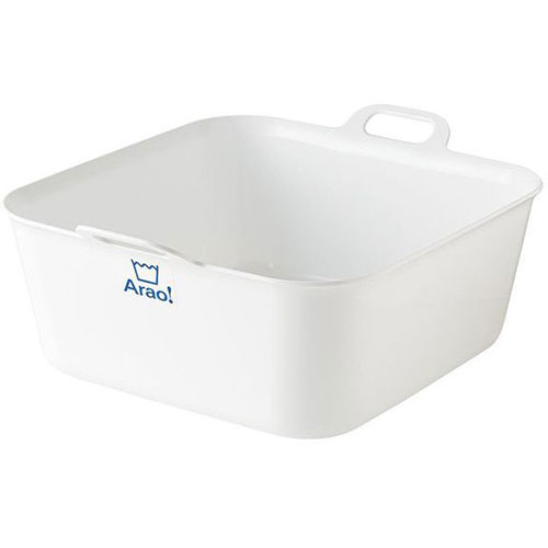 Arao たらい 大収納のみ便利なシンプルデザイン製品サイズ(約) : 幅370×奥行435×高さ175mm 製品重量(約) : 763g 素材 : ポリプロピレン 生産国 : 日本